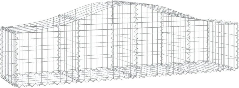 Klenuté gabionové koše 8 ks 200x50x40/60 cm pozinkované železo 3145583