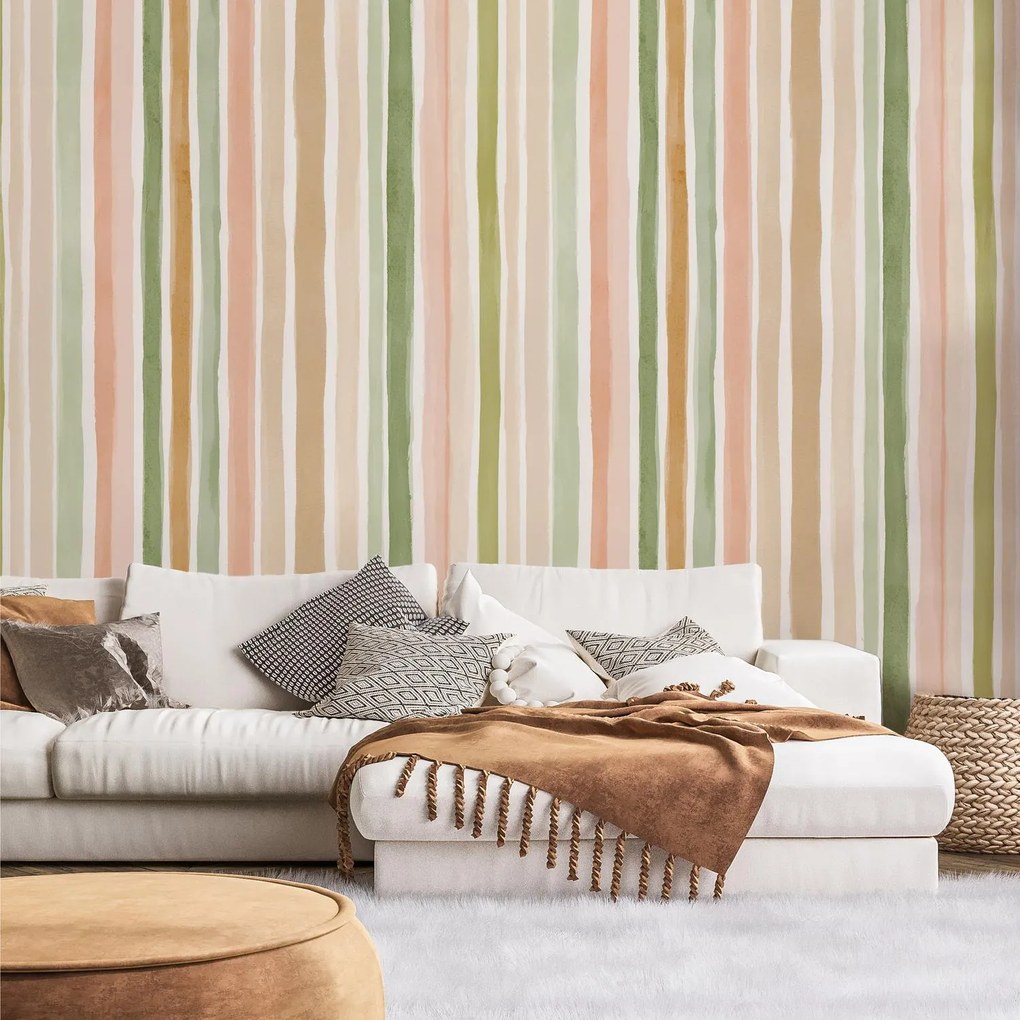 Fototapeta - Pastelové pruhy (245x170 cm)