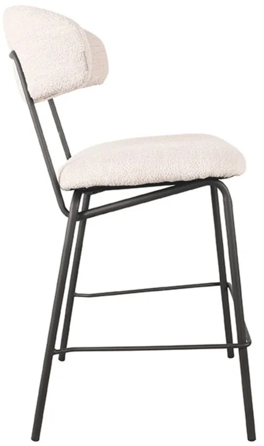LABEL51 Barová židle ZACK bílé bouclé 95cm IH-50.169