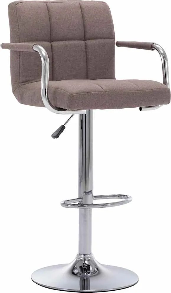 Barové židle 2 ks taupe textil 283428
