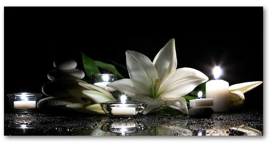Wallmuralia Foto obraz akryl do obýváku Bílá lilie 140x70 cm