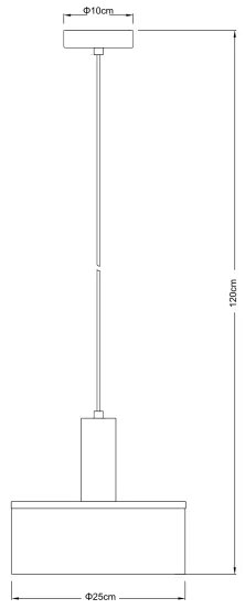 Globo 15551H2 - Lustr na lanku CLASSIS 1xE27/15W/230V