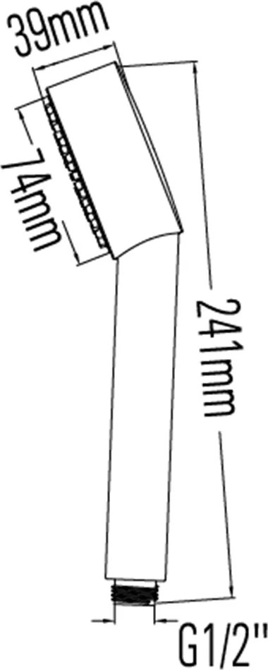 Sapho ruční sprcha průměr 74 mm 1 funkce plast chrom 1204-41