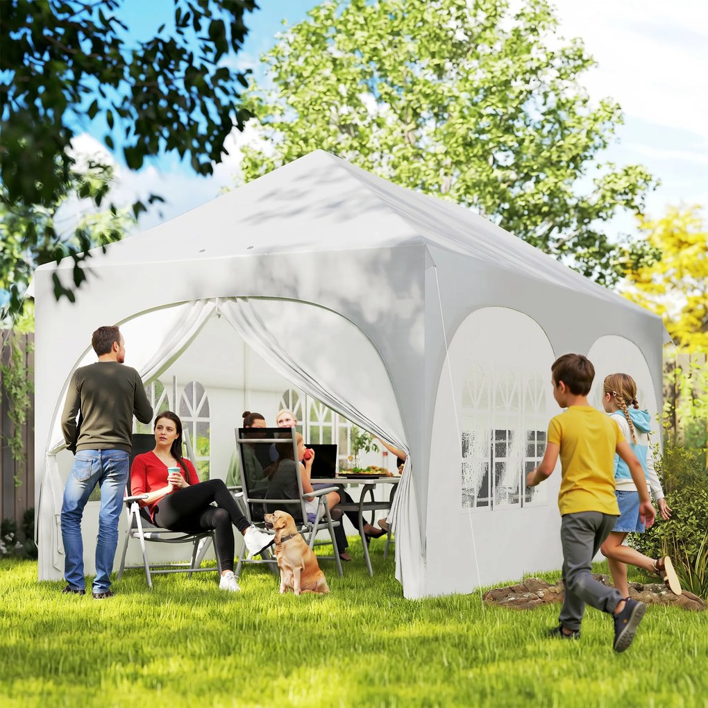 3 x 6 m pop-up pavilon s bočními stěnami, 6 pytlů s pískem, výškově nastavitelná střecha, stan pro zahradní párty s přepravní taškou