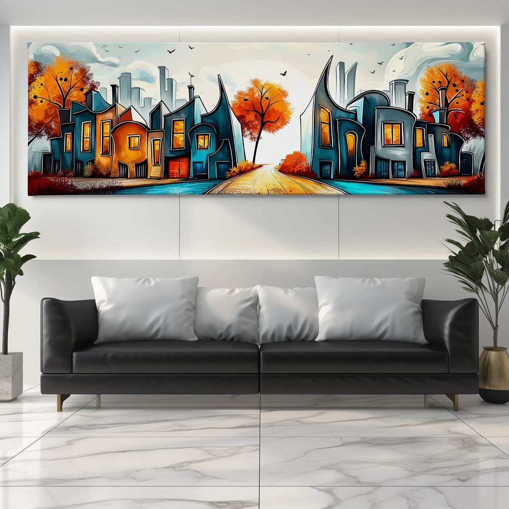 Obraz na plátně - Cestou do Coimbry FeelHappy.cz Velikost obrazu (šířka x výška): 210 x 70 cm