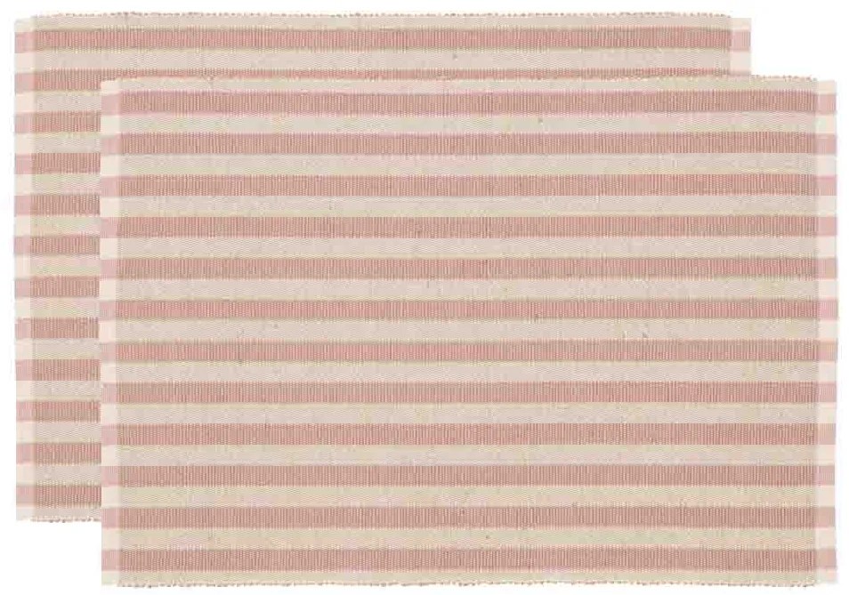 Södahl Bavlněné prostírání (sada 2 ks) 33x48 Statement Stripe Rose