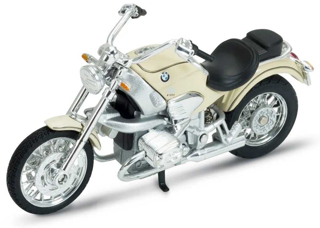Welly Motocykl BMW R1200C 1:18 krémový