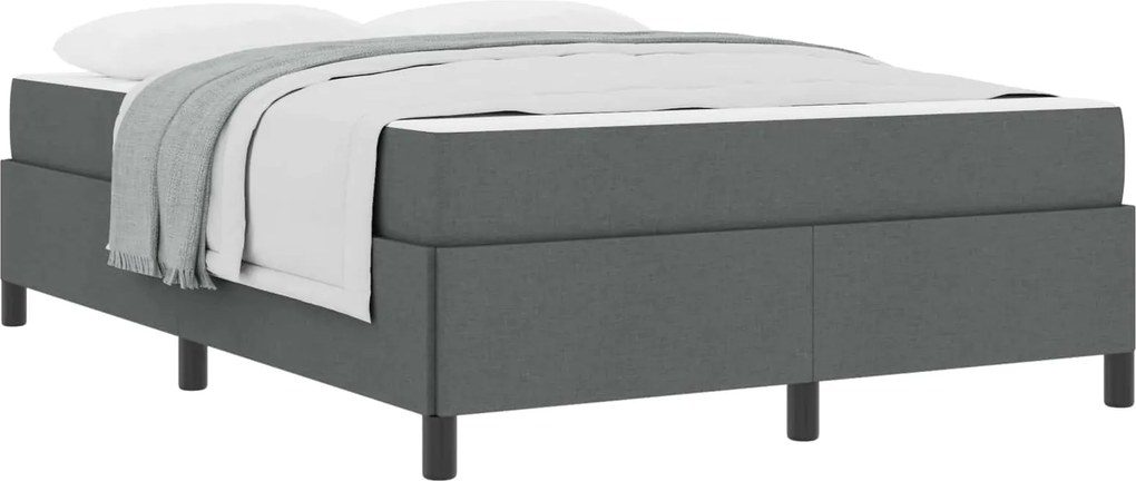 Postel s boxspringem Tmavě šedá 160 x 200 cm textil 3398872