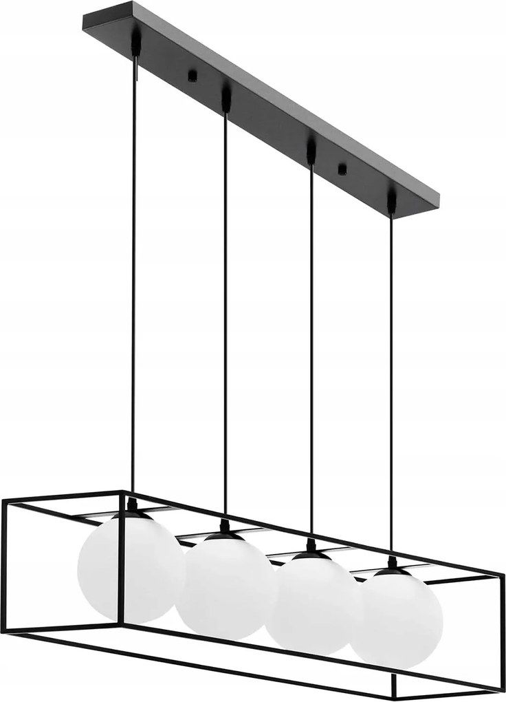 Stropní svítidlo – moderní 4-bodová G9 – skleněné koule v rámu