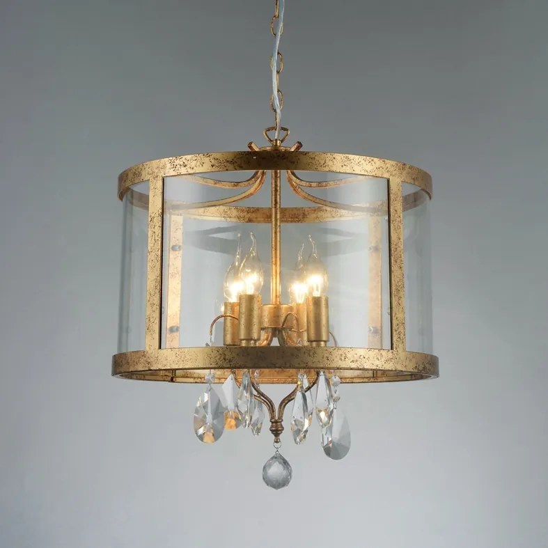 ACA DECOR Závěsné svítidlo RONNIE max. 4x40W/E14/230V/IP20, průměr 45cm