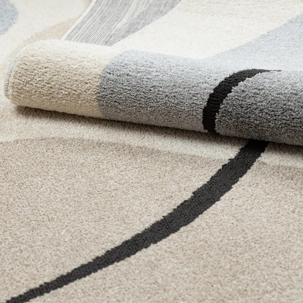 Dywany Łuszczów, Kusový koberec Fusion 9213 cream/beige, 80x150, béžová, kancelář