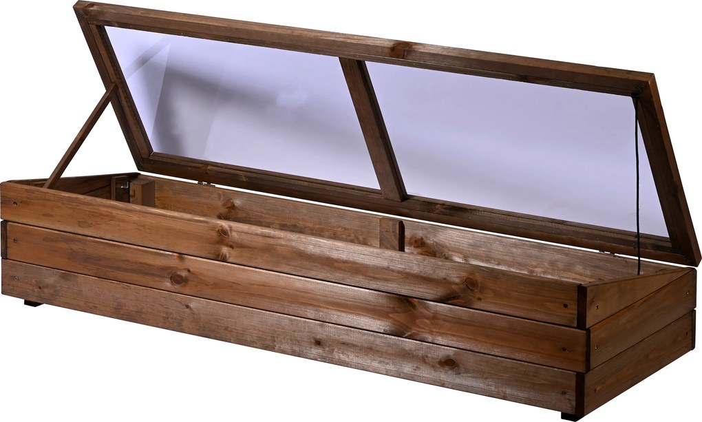 Dobar Nástavec pařeniště na vyvýšený záhon, tmavě hnědý. (117x40x26cm)