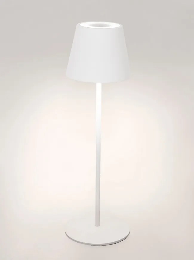 BIZZOTTO Zahradní stojací LED lampa ETNA 38 cm bílá