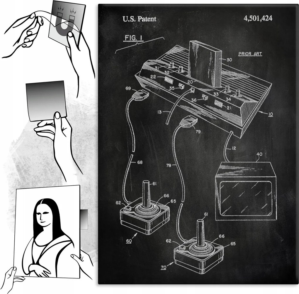 Kovový plakát Patent Kultovní gadgety Slate S
