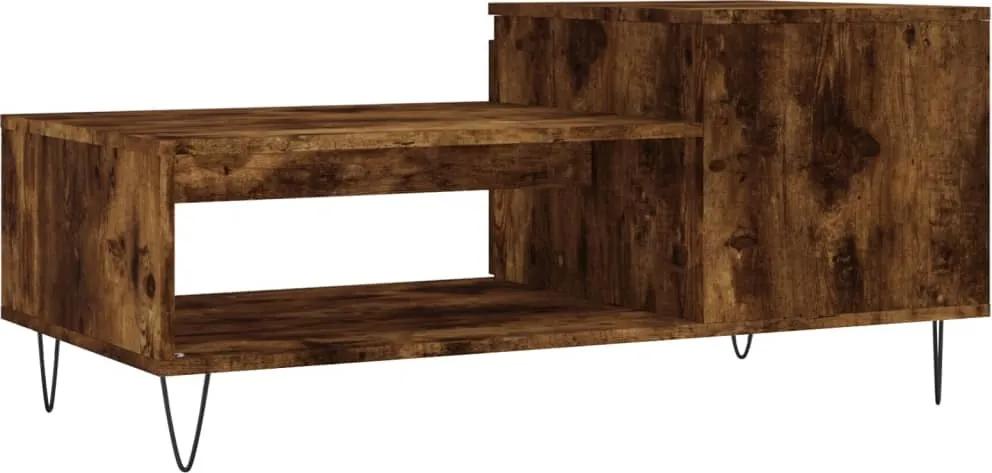 vidaXL Konferenční stolek 100x50x45 cm kompozitní dřevo [830833] Barva: hnědý dub