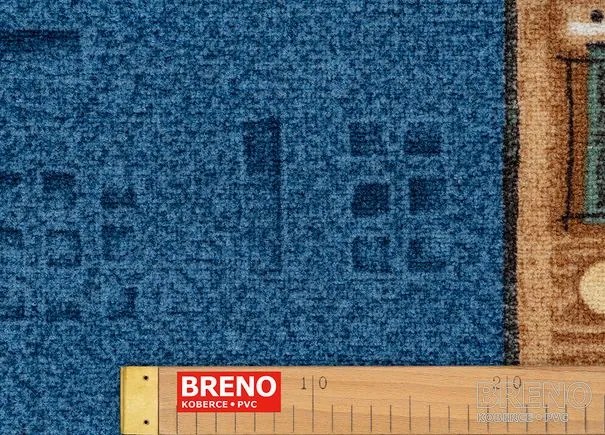 Breno Běhoun JENA 77, šíře 100 cm, Vícebarevné/Modrá