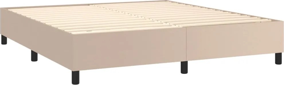 Box spring postel s matrací cappuccino 160x200 cm umělá kůže 3137676