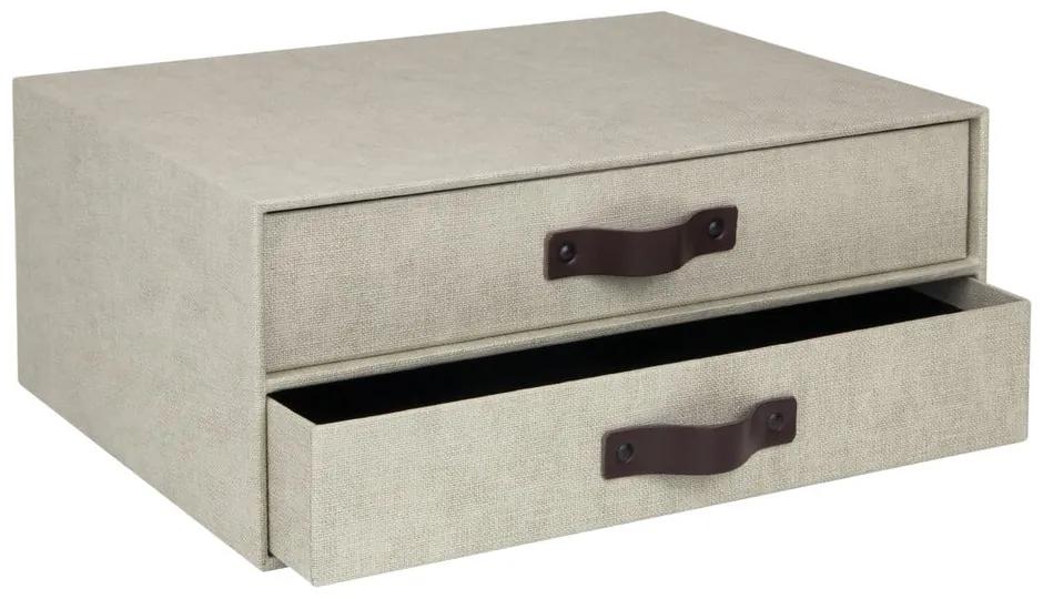 Béžový zásuvkový box se 2 šuplíky Bigso Box of Sweden Birger