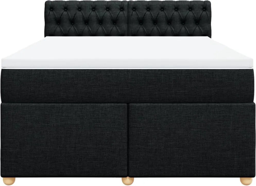 Box spring postel s matrací černá 140 x 190 cm textil 3288984