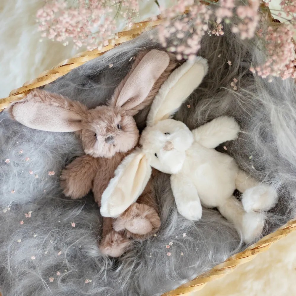 Plyšová dekorační hračka bílý zajíček Cuddly Bunny - 6*12*16cm