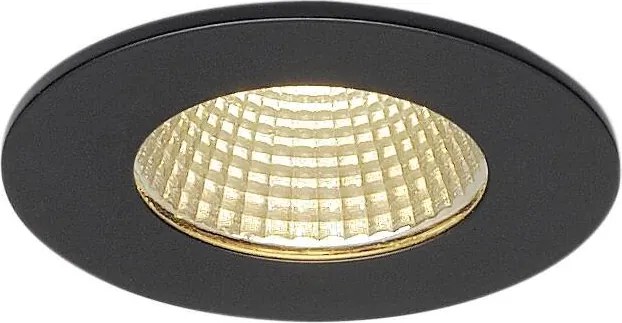 LA 114420 PATTA-I zápustná matná černá kruhová 230V/500mA LED 9W 38° IP65 3000K - BIG WHITE (SLV)
