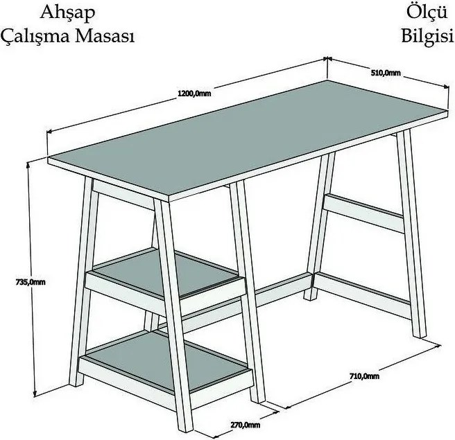 Pracovní stůl Perla Walnut