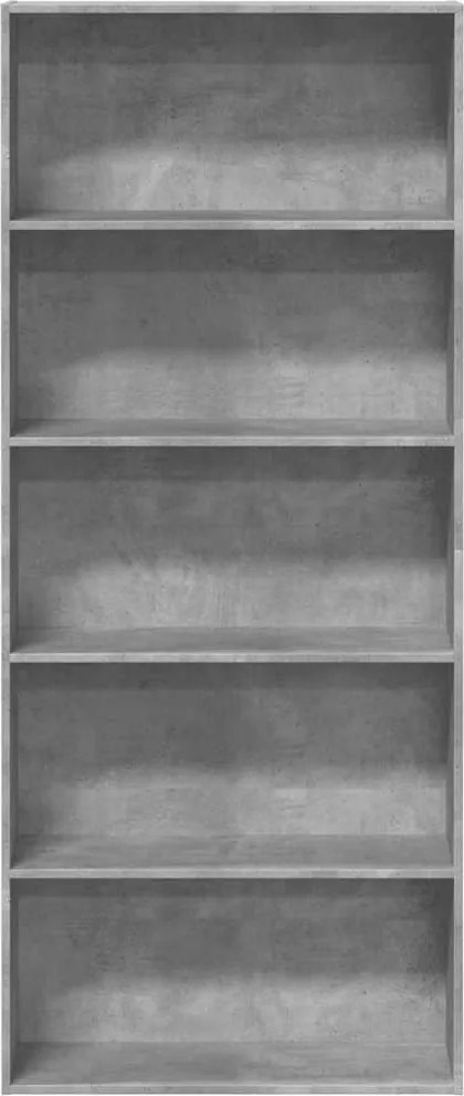 Knihovna betonově šedá 80 x 30 x 189 cm kompozitní dřevo 3314672