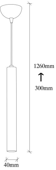 Lustr na lanku TEMPO 1xE27/40W/230V zlatá