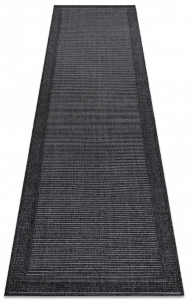 Kusový koberec Duhra černý atyp 70x250cm