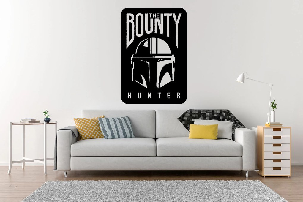 Lepy.cz Samolepka na zeď Star Wars -  Mandalorian lovec odměn Velikost (šířka x výška): 50x73cm, Barevná varianta: Tmavě modrá