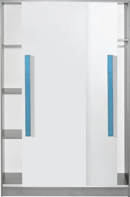 Casarredo - Komfort nábytek Dětská šatní skříň GYT 13 antracit/bílá/modrá