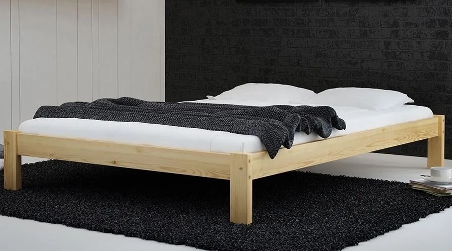Dřevěná postel Liliana 120x200 + rošt ZDARMA (Barva dřeva: Šedá)