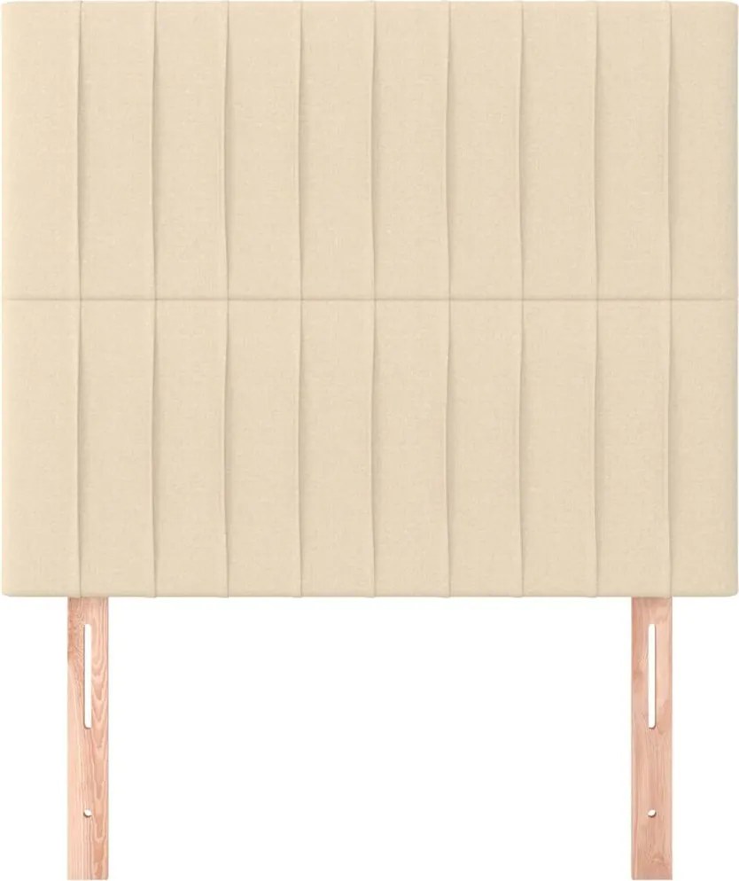 Čelo postele krémové 100x5x118/128 cm látkové 3116565