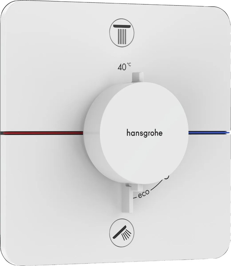 Hansgrohe ShowerSelect Comfort Q, termostat pod omítku pro 2 spotřebiče, bílá matná, HAN-15583700
