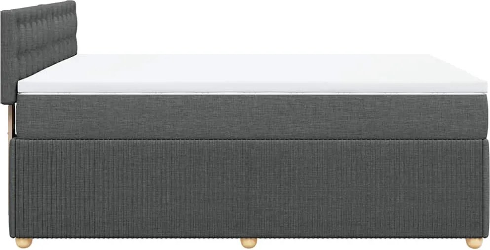 Box spring postel s matrací tmavě šedá 160x200 cm textil 3289822