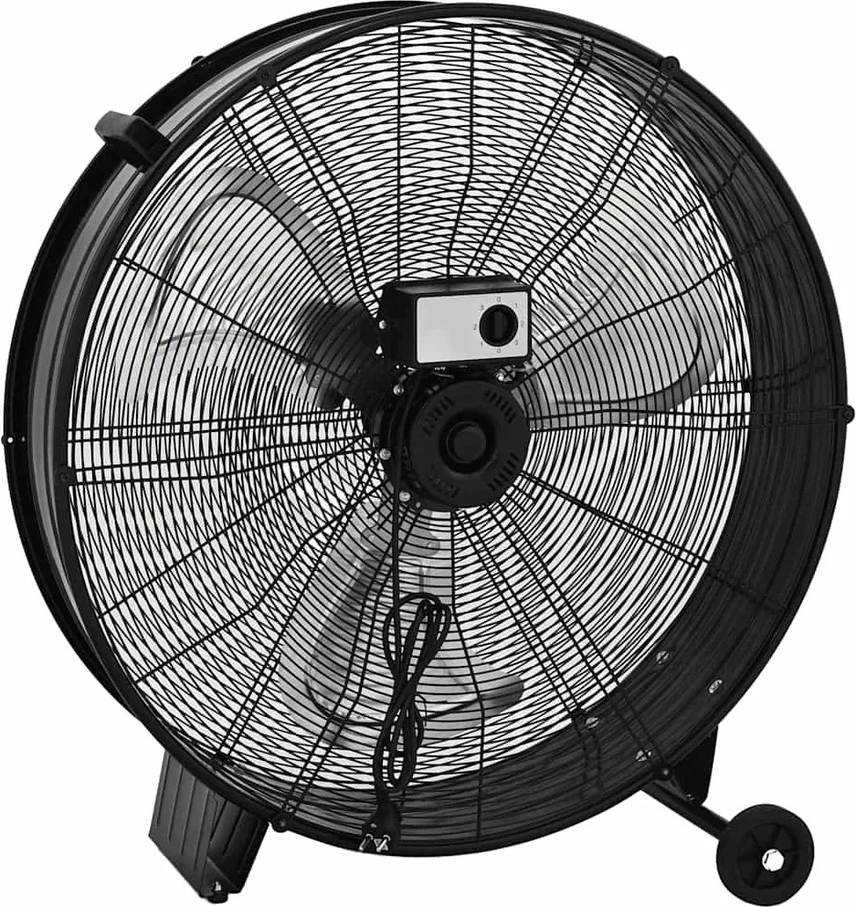 vidaXL Průmyslový bubnový ventilátor 77 cm 187,7 W černý