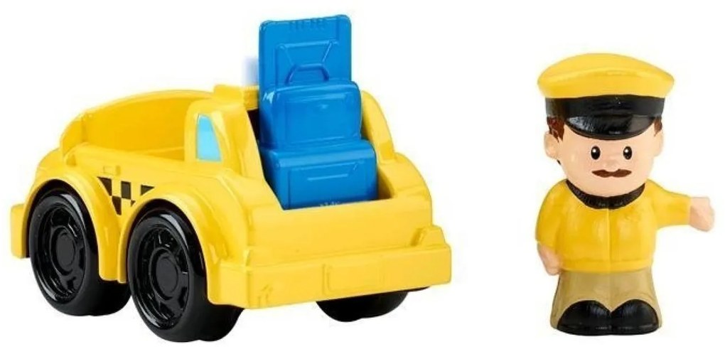 Fisher price little people taxi s řidičem, mattel cdh60