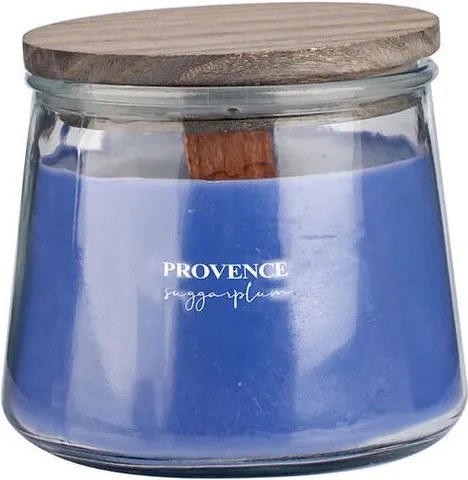 Svíčka WOODEN s dřevěným knotem, Cukrová švestka 250 g