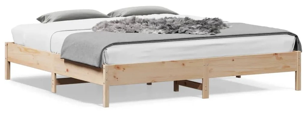 Rám postele 180 x 200 cm masivní borové dřevo - Default Title
