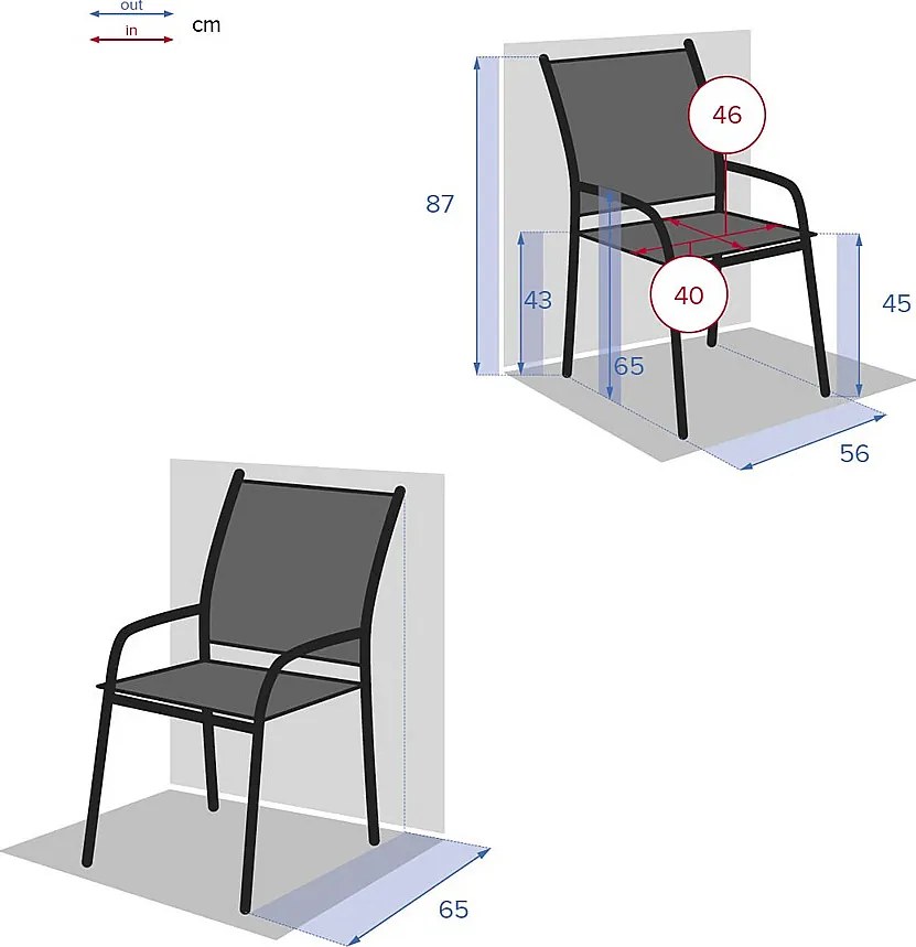 DEOKORK Hliníkové křeslo s textílií VALENCIA (ivory)