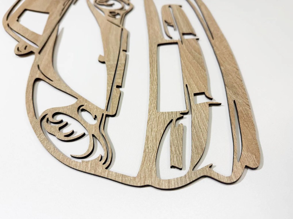 dřevo života Dřevěný obraz Porsche 911 GT3 RS - II. jakost Rozměry (cm): 95x46, Zvolte barvu dekoru: Černá