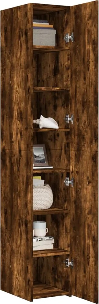 Skříň highboard kouřový dub 30 x 42,5 x 185 cm kompozitní dřevo 3281396