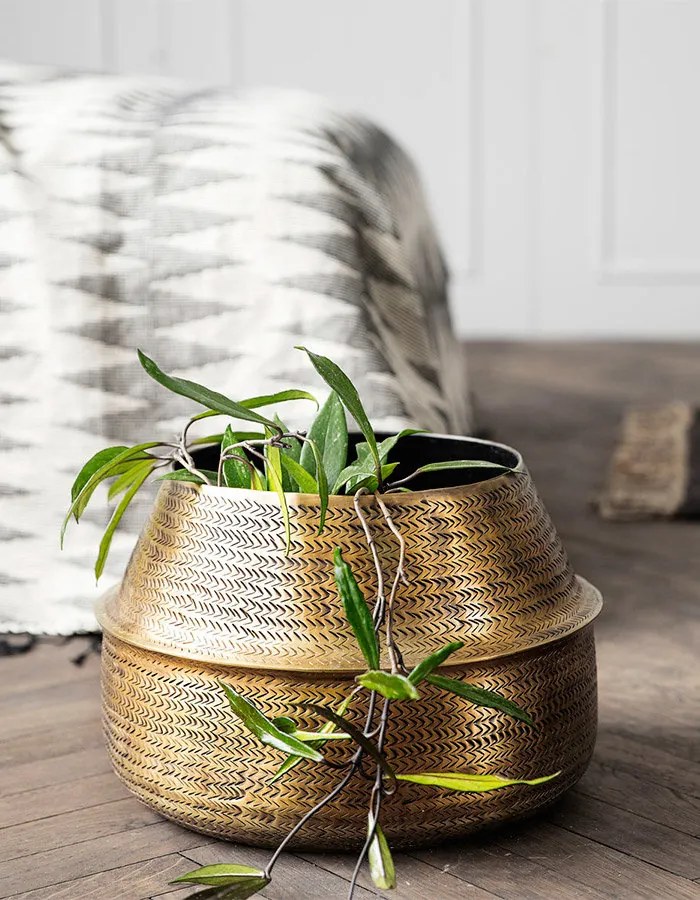 Květináč Brass Rattan Ø 36 cm