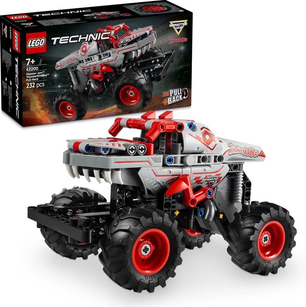 Lego technic 42200 monster jam thunderroarus s natahovacím motorem 5702017816234
