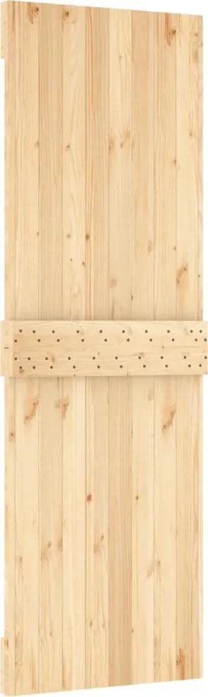 vidaXL Posuvné dveře s kováním 70 x 210 cm masivní borové dřevo [3203064]
