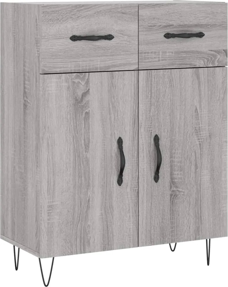 Skříň highboard šedá sonoma 69,5 x 34 x 180 cm kompozitní dřevo 3199911