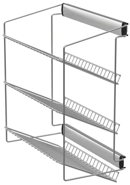 In-Design Úložný třípatrový koš Barva koše: stříbrná
