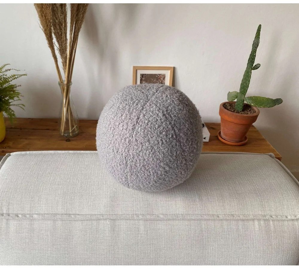 Dekorační polštář z materiálu bouclé ø 25 cm Top – Mioli Decor