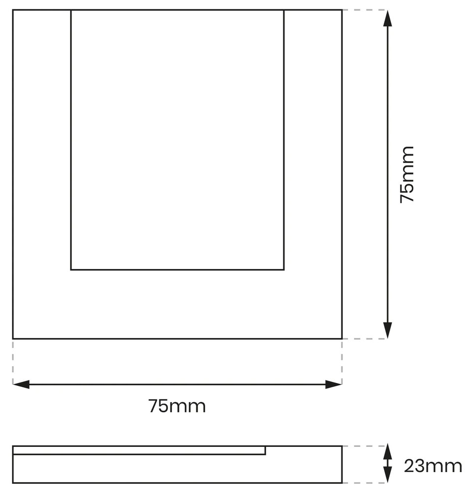 Schodišťové LED svítidlo Capri, 1x LED 0,6w, 4000k, b
