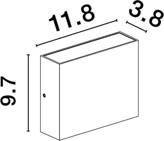NV 9492640 Venkovní nástěnné svítidlo DEWI antracitový hliník a čiré sklo LED 7.7W 3000K 220-240V 253st. IP65 světlo nahoru a dolů - NOVA LUCE